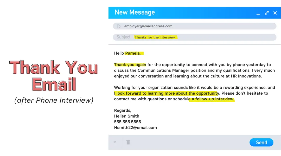 How To Write Thank You Emails After Interviews To Stay Connected 7 